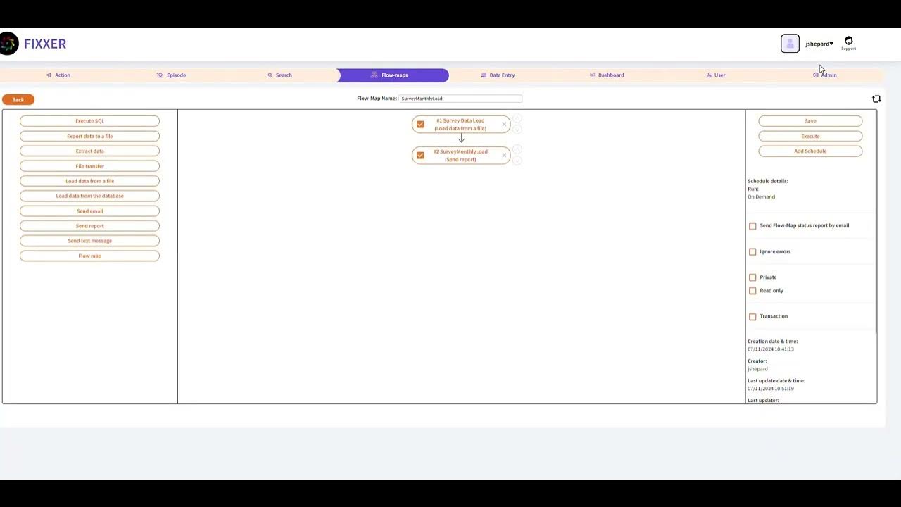 FIXXER Flowmap: Load from a File and Email Report - YouTube