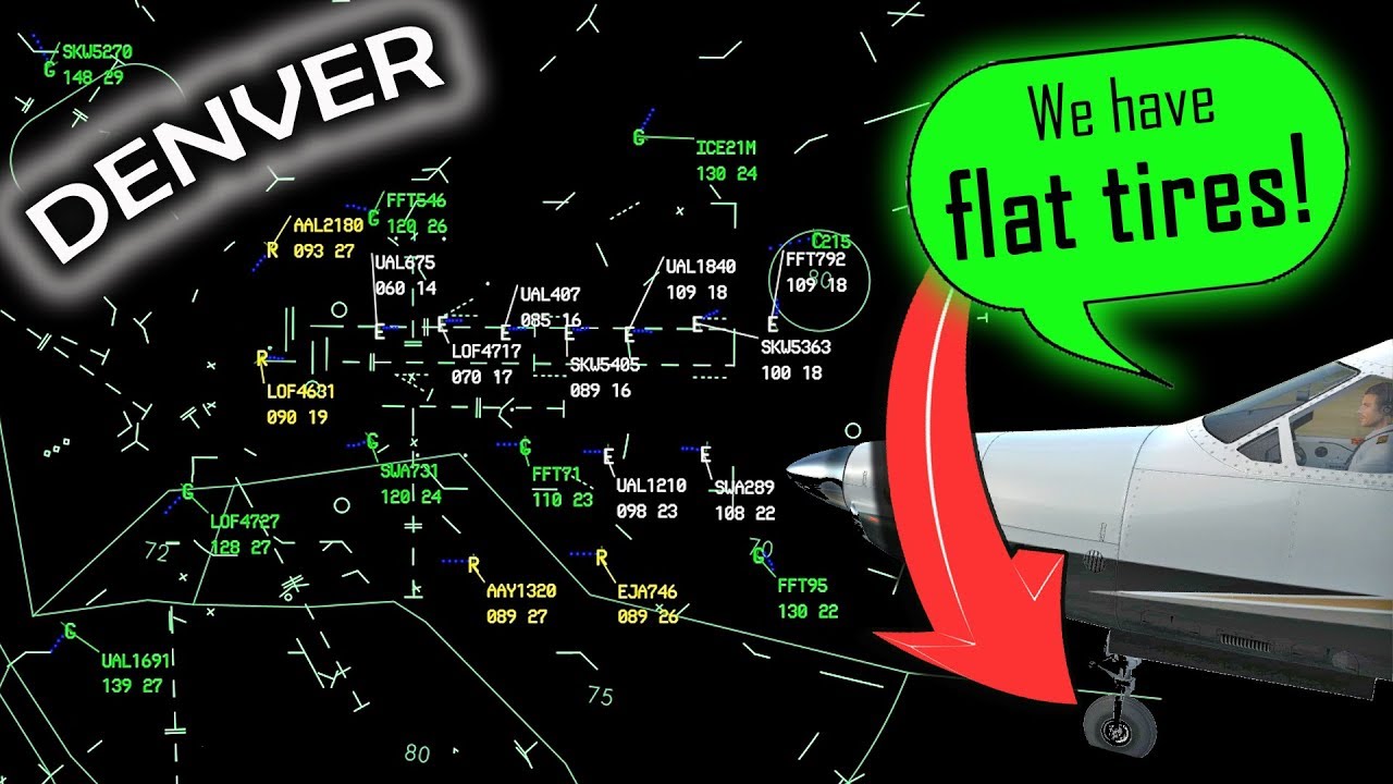 [REAL ATC] Pilatus PC-12 TIRES BURST upon landing at Denver ...