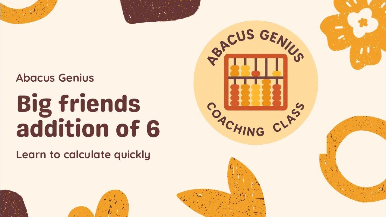 abacus level 3 # Big friends (addition of 6) abacus in Hindi # 2 rows # single & double digit ...