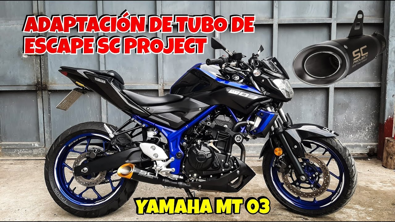 Adaptación SC PROJECT en Yamaha MT O3 - YouTube