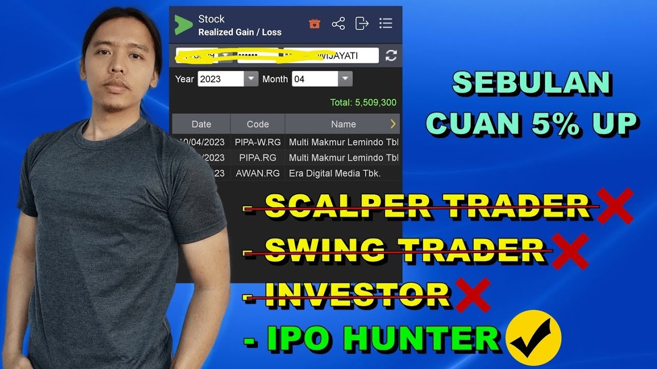 Dalam dunia Saham di tahun 2023 ? no trading no swing no invest ?!! ipo Hunter Yes - YouTube