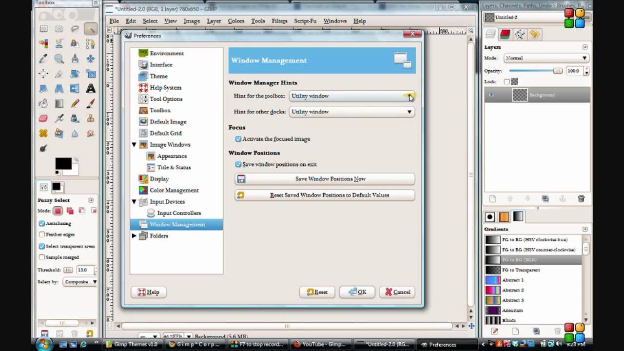 Changing Preferences in Gimp - YouTube