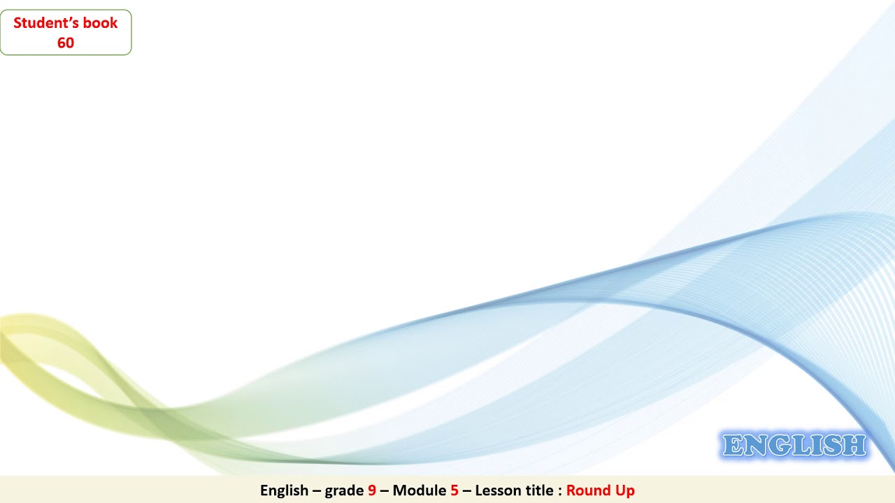 Grade 9 English 5 Round up - YouTube