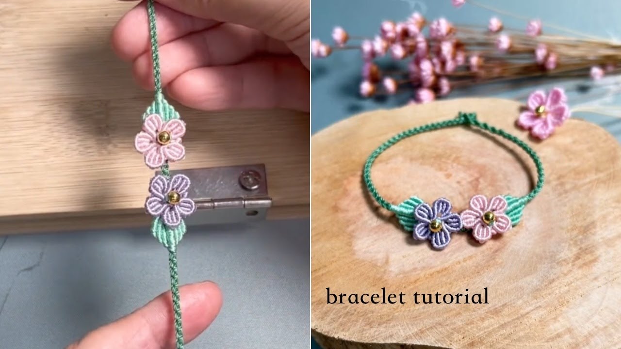 how to make cute bracelets｜flower bracelet tutorial｜how to make ...
