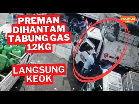 Preman Apes - Langsung Keok di hantam Tabung Gas 12 KG