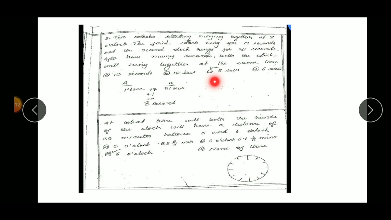 Clock base problem Reasoning (ELOS STUDY CENTRE) - YouTube