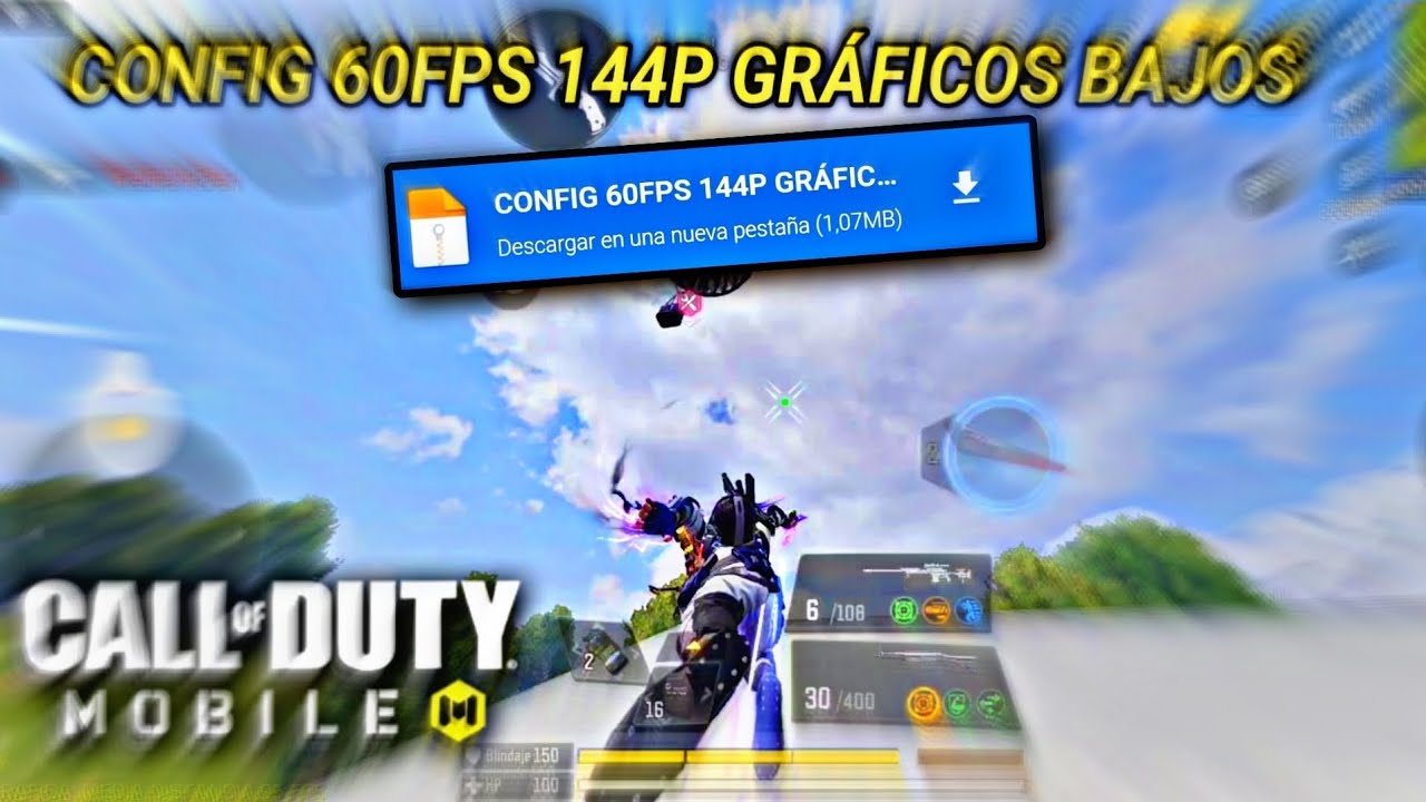 CONFIG 60FPS 144P GRÁFICOS BAJOS COD MOBILE BR MJ CALL OF DUTY MOBILE ...