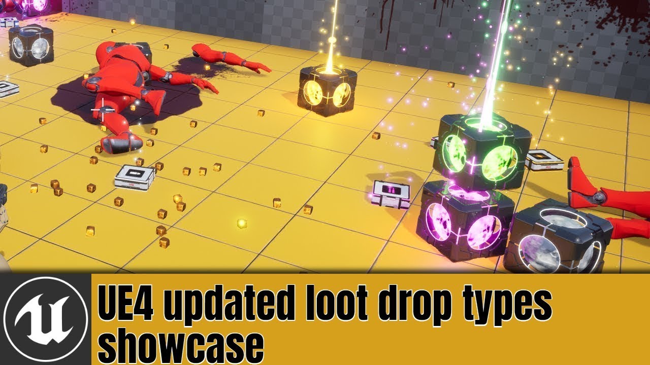 UE4 updated loot drop types showcase - YouTube
