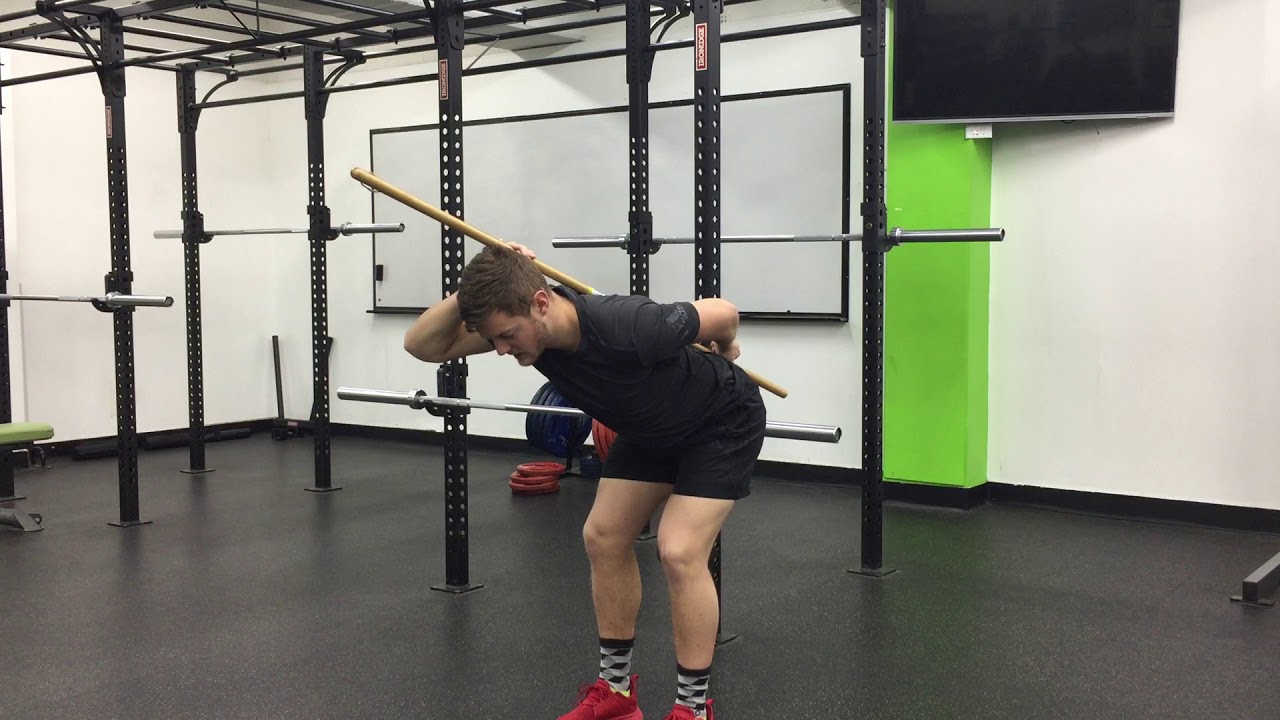 Hip hinge with a stick - YouTube