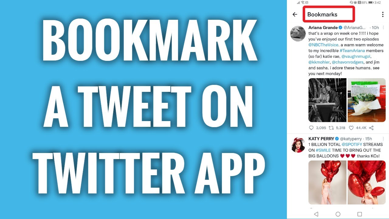 How To Bookmark A Tweet On Twitter App - YouTube