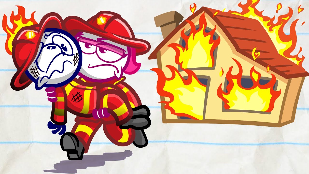 Pencilmiss's FIRE FIGHT! | Animation | Cartoons | Pencilmation - YouTube