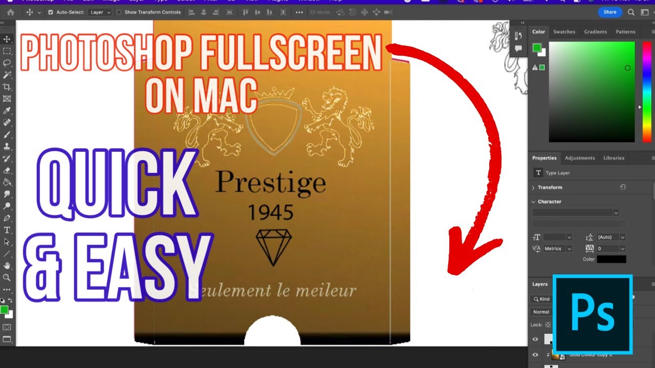 How to Make Photoshop Fullscreen on MacOS (Quick & Easy) - YouTube