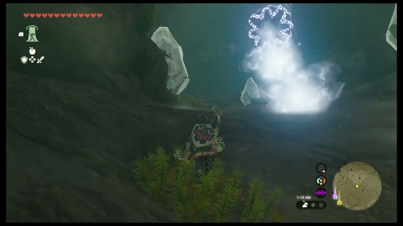 Bubbulfrog Gem In Walnot Mountain Cave And Barbarian Leg Wraps (Zelda ...