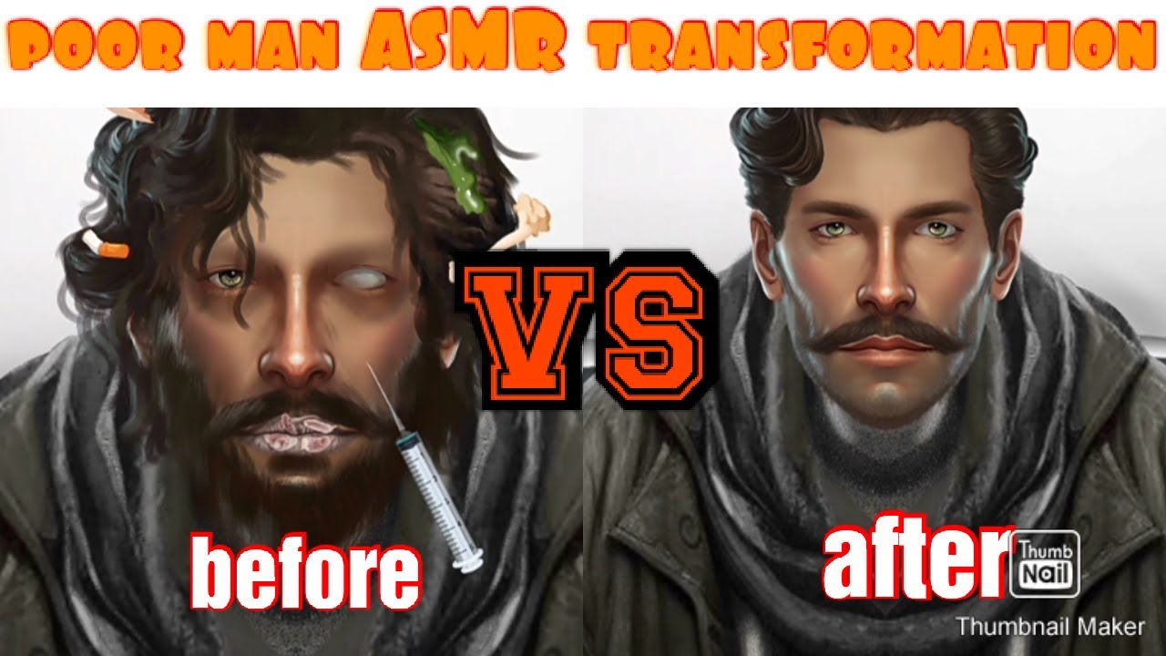 Poor man transformation#ASMR#keep calm n watch😜 - YouTube