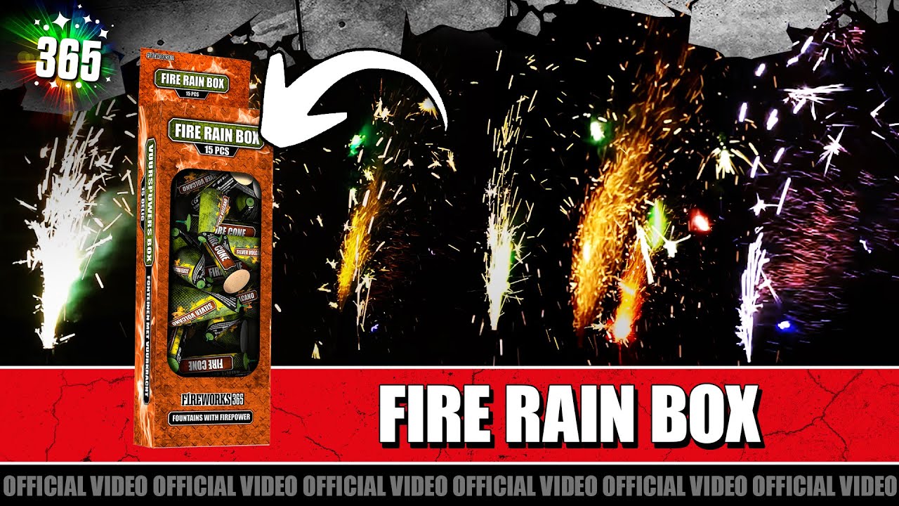 Fire Rain Box vuurwerk | F1reworks365 | Fonteinenpakket, 15-delig! - YouTube