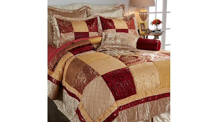 Highgate Manor Patchwork 8piece Comforter Set Wine - YouTube