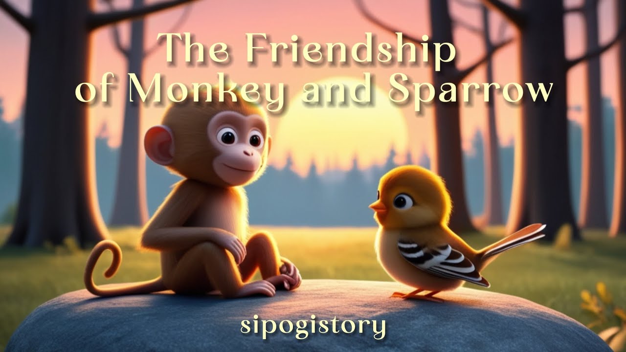 The Friendship of Monkey and Sparrow #story #disney #story #monkey #fyp ...