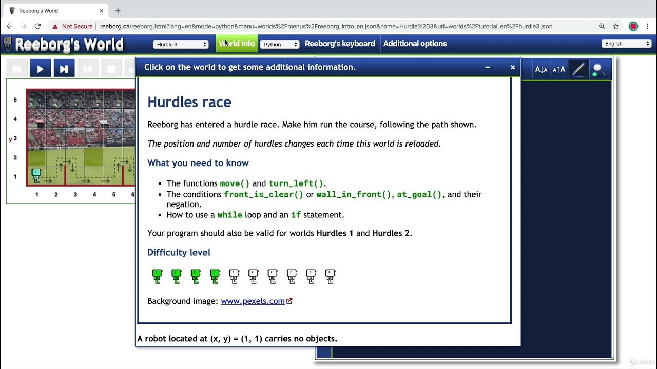 Hurdles Challenge using While Loops | 100 Days of Code: The Complete ...