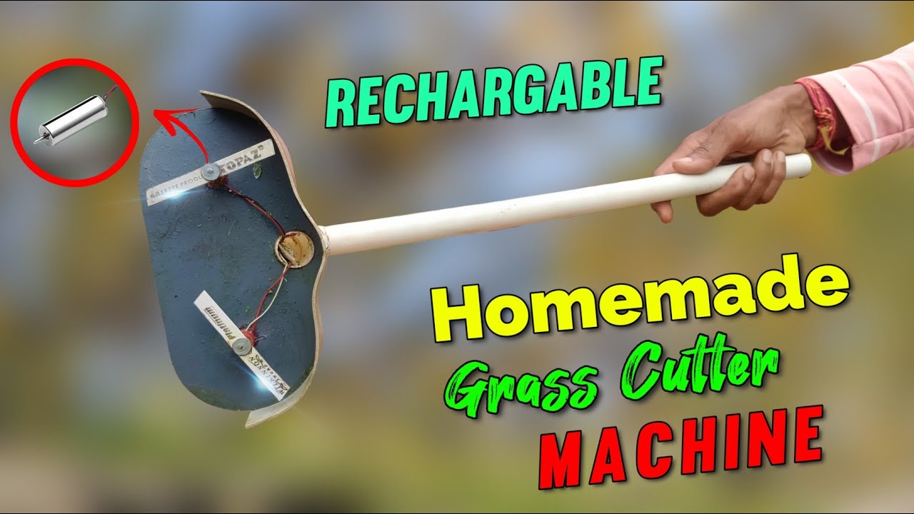 Homemade Grass Cutter Machine || How to make a grass Cutter Machine ...