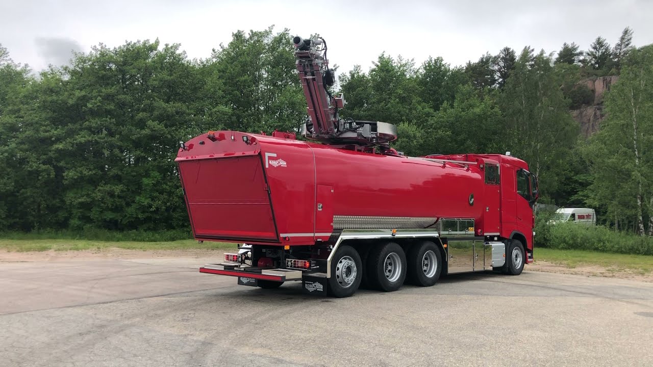 Kranarm 5 m, 300°, 20 m 5" sugslang - YouTube