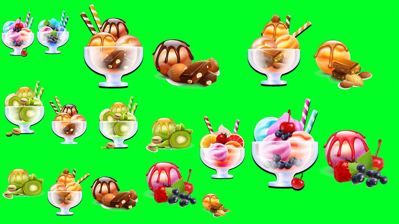 Ice Cream Green Screen || Ice cream Animation #viral #greenscreen # ...