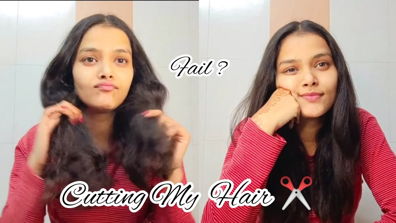 BDY : 1 I cut my own hair ️ DIY haircut in layers | cutting my own hair ...