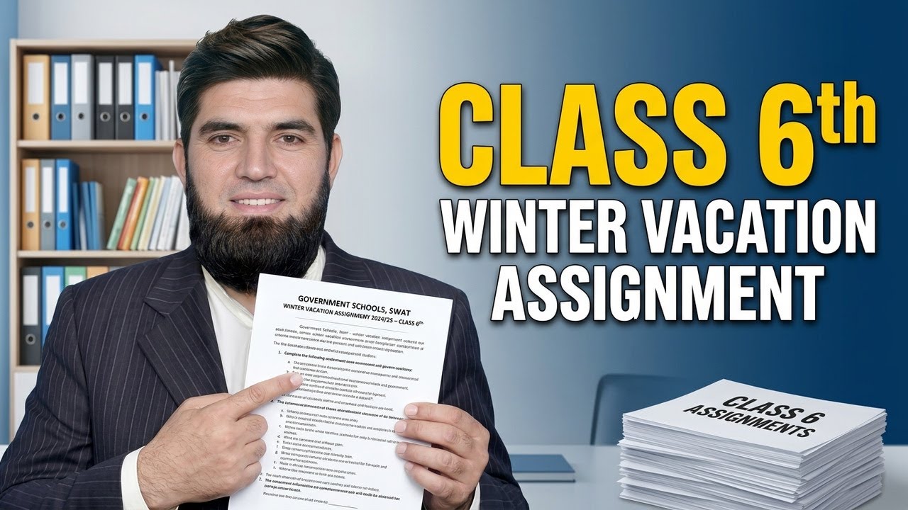 Winter Vacation Assignment govt Schools Swat 2024/25 | Assignment class ...
