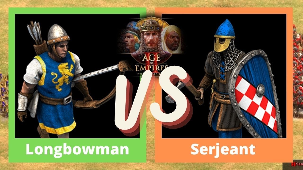Longbowman VS Serjeant (Britons VS Sicilians) - Age of Empires 2 ...