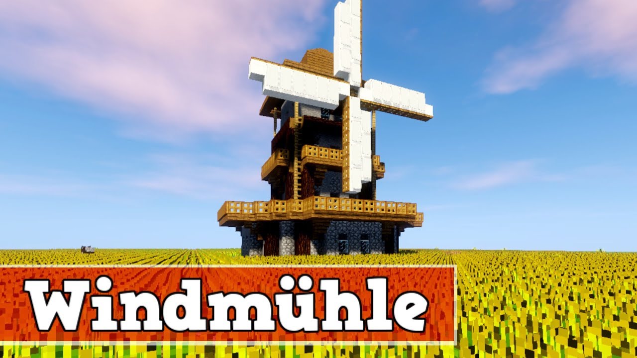 Wie baut man eine Windmühle in Minecraft | Minecraft Windmühle Bauen ...