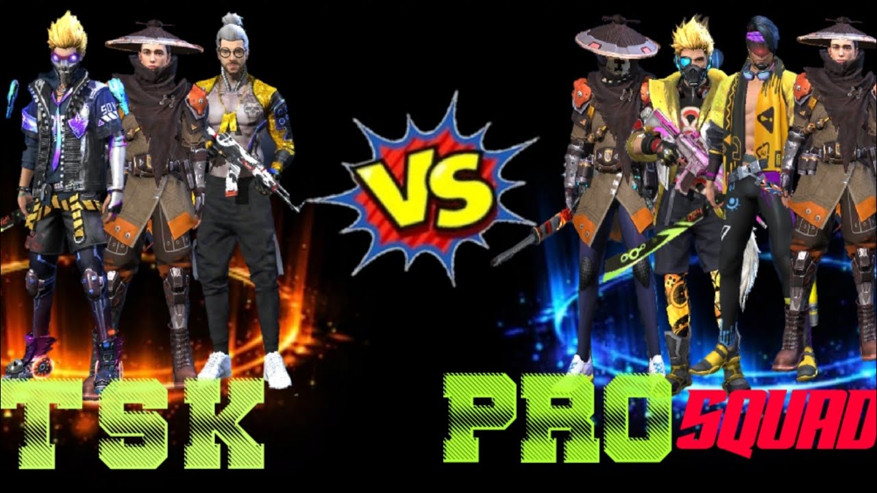 Trio Vs squad || TSK Vs PRO Squad || || FREE FIRE || - YouTube