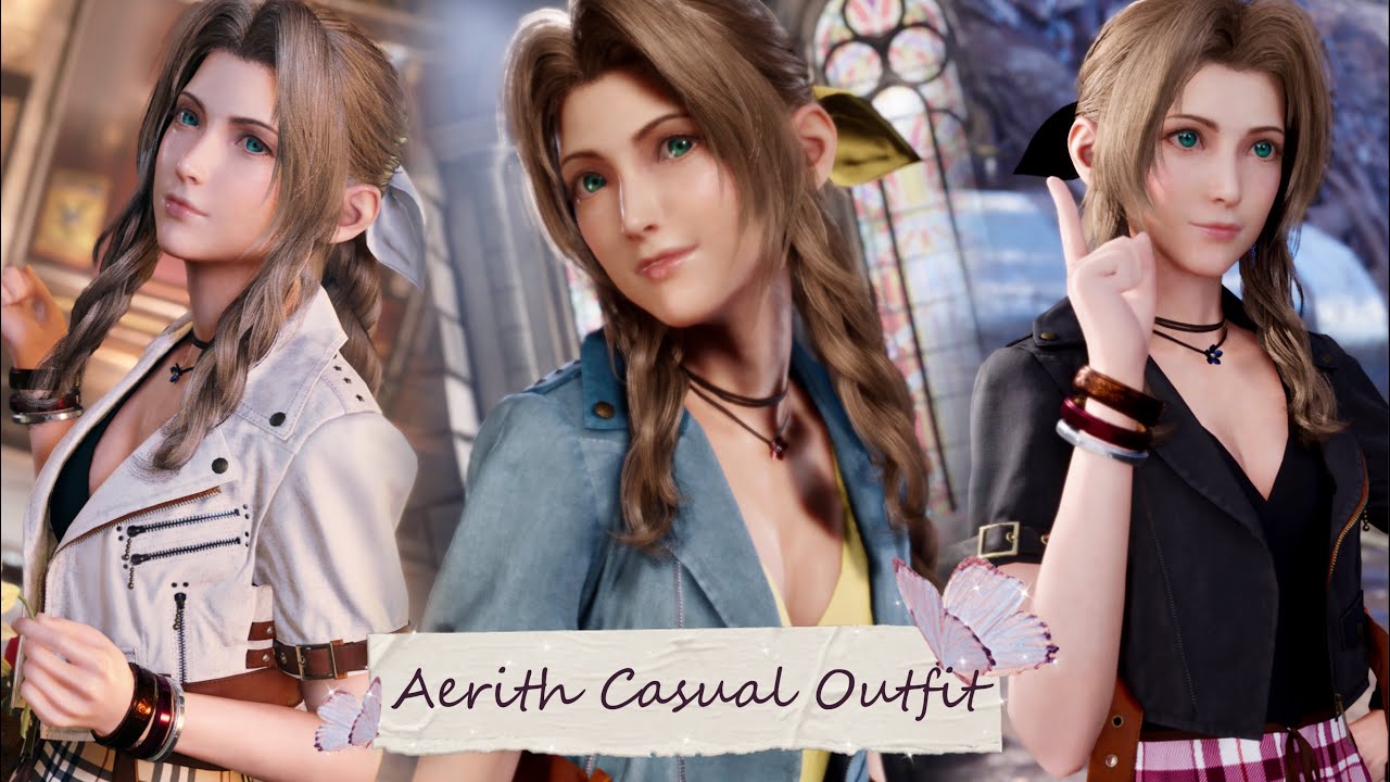 [FF7R]Aerith casual outfits mod - YouTube