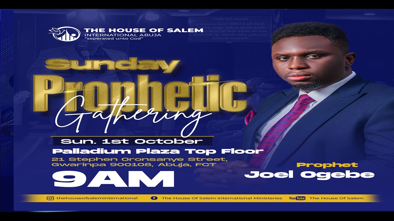 SUNDAY PROPHETIC GATHERING || 1ST OCTOBER 2023 || PROPHET JOEL OGEBE ...