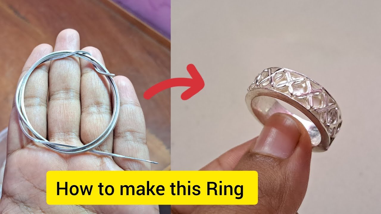 Silver ring making | New design silver ring is made | Handmade - YouTube