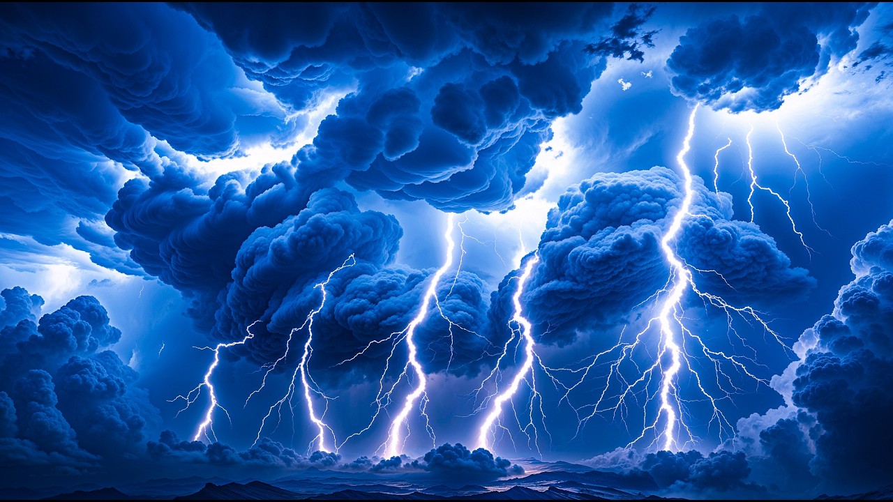 Heavy Thunderstorm Night with Torrential Rain & Thunder, Lightning,Wind ...