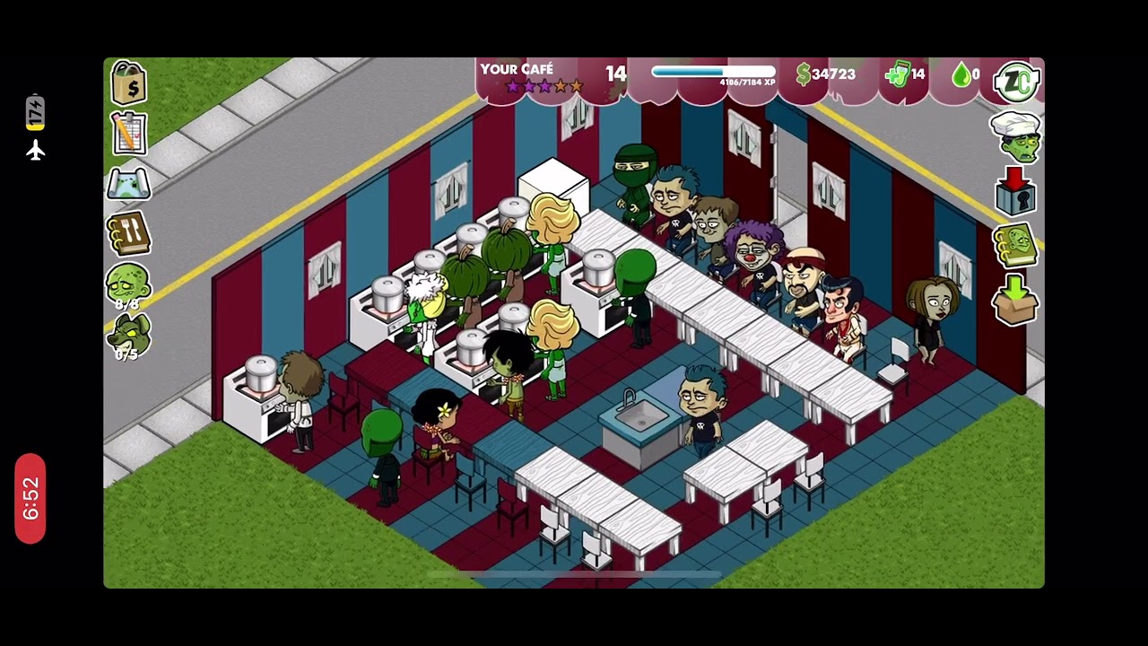 Zombie cafe gameplay 2025 (getting chili chili bang bang and blueberry ...