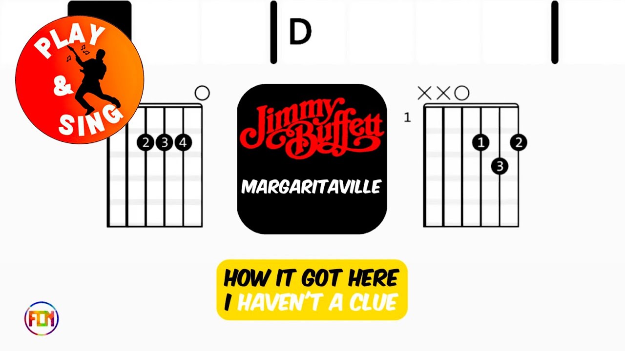 Jimmy Buffett - Margaritaville | Scrolling Guitar Chords & Lyrics - YouTube