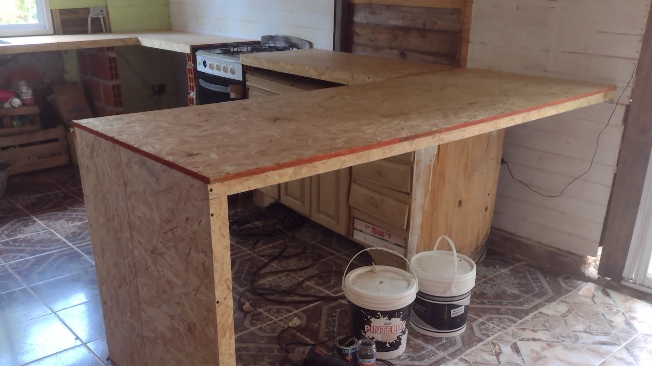 how to make a countertop with mdf step by step - YouTube