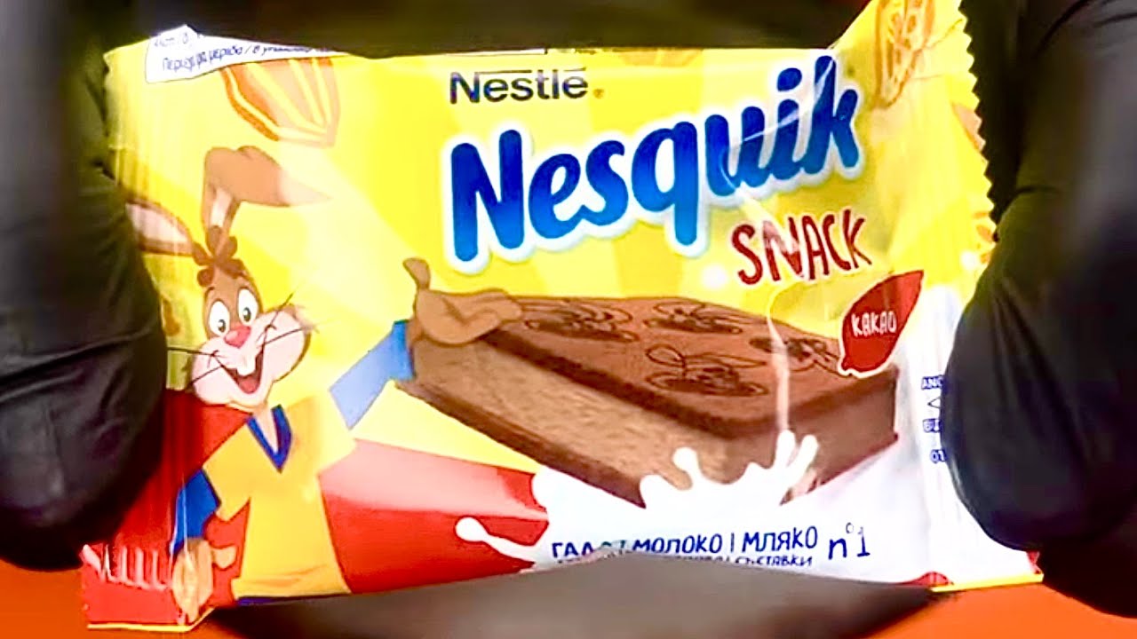 Nesquik Snack Ice Rolls ASMR: A Tasty and Relaxing Delight | Cream Ice Rolls - YouTube