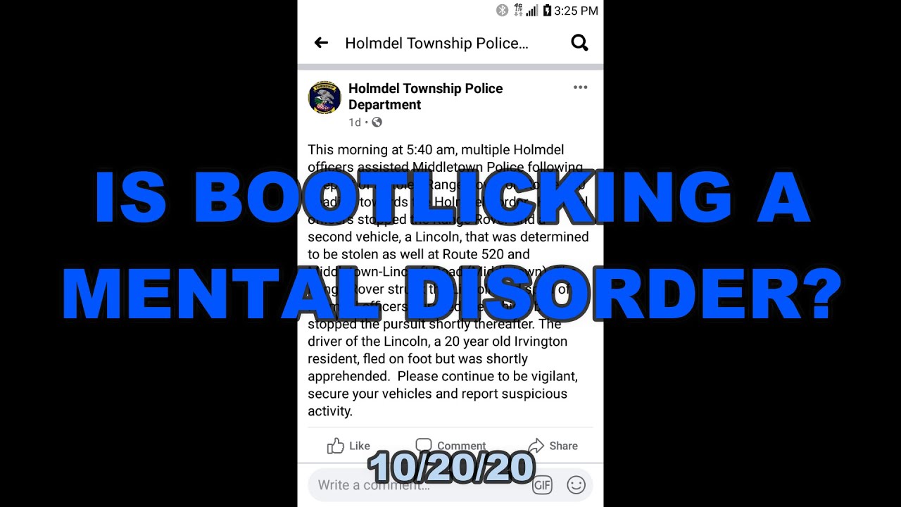 Holmdel Police's Finest Bootlicker 10/20/20 - YouTube