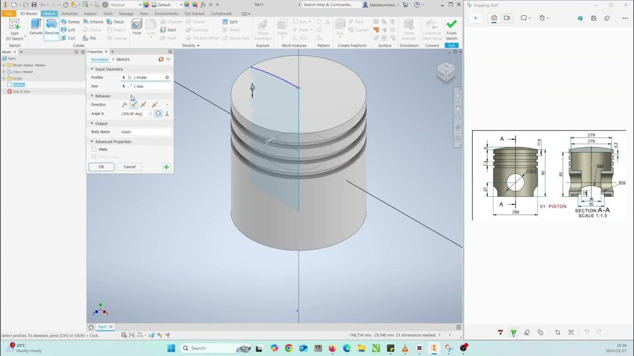 How to design an Engine Piston - YouTube