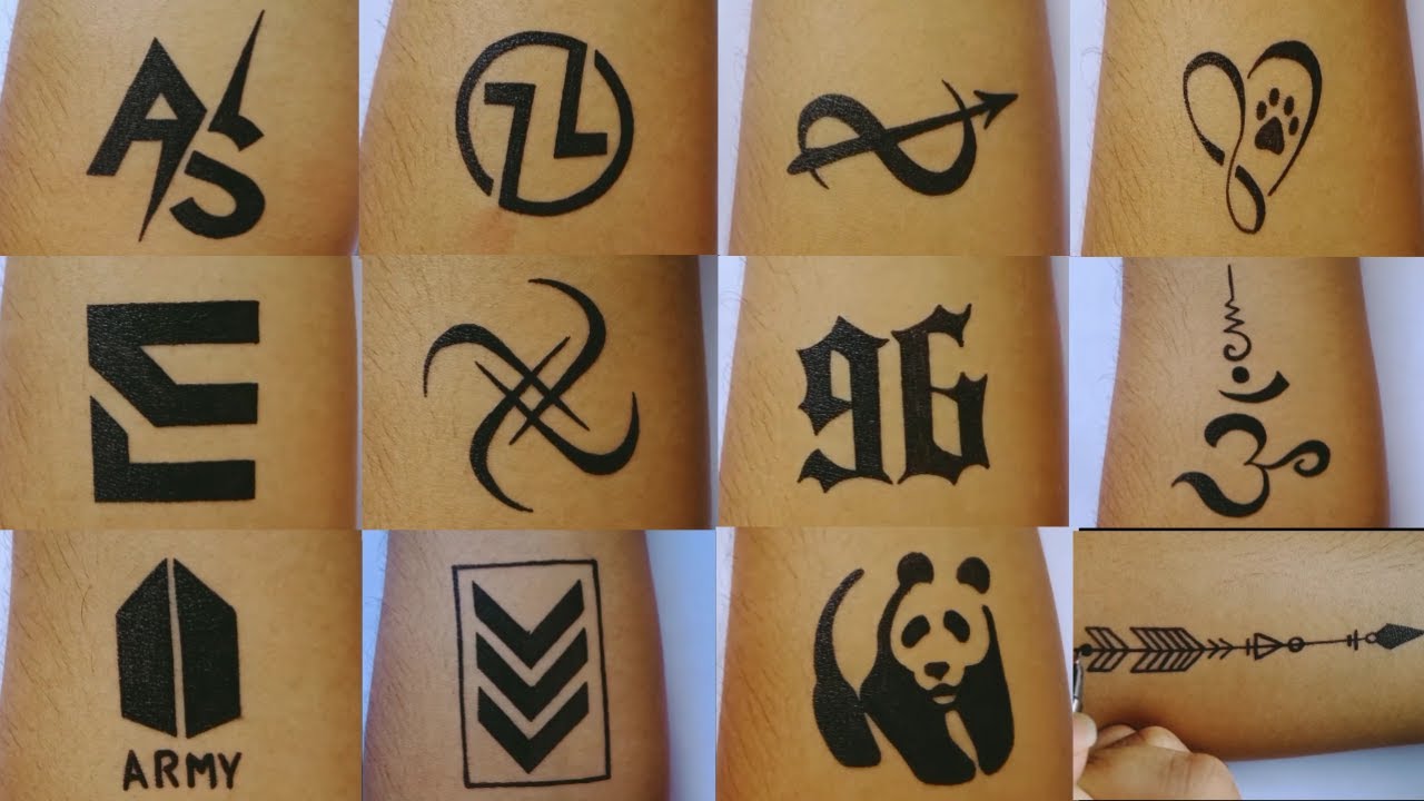 Kumpulan Beberapa Tatto Hasil Buatan Sendiri | DIY tattoo - YouTube