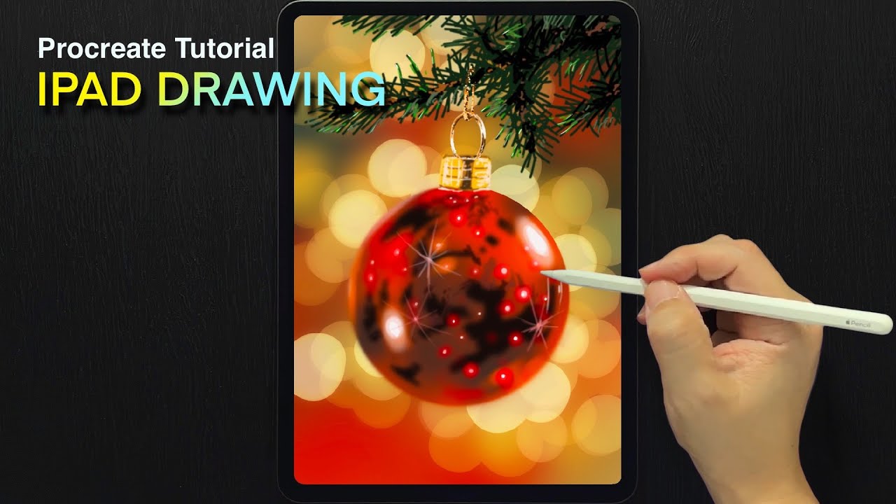 Realistic Christmas Ornaments Procreate Drawing on iPad - YouTube