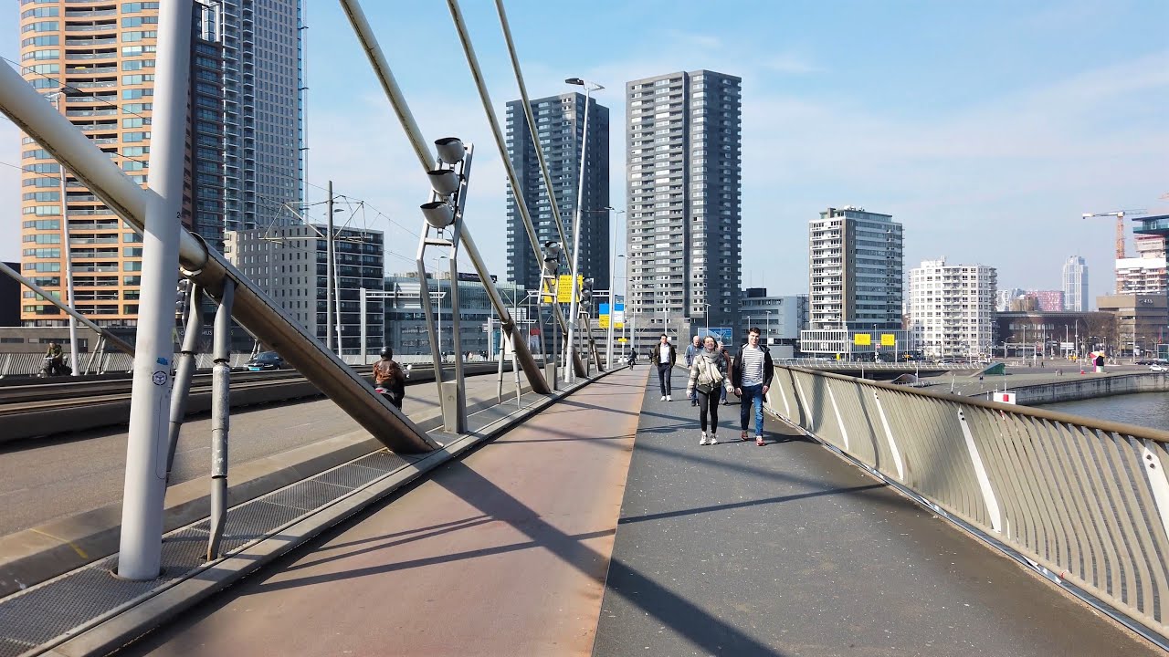 Walking in Rotterdam 🌤️ | From South into North | The Netherlands 4K ...