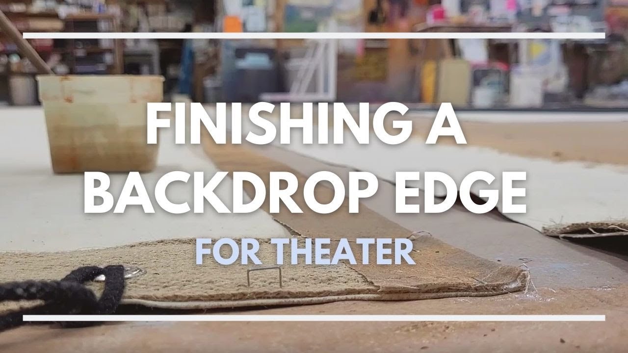 Finishing a Backdrop Edge - Scenic Art - YouTube