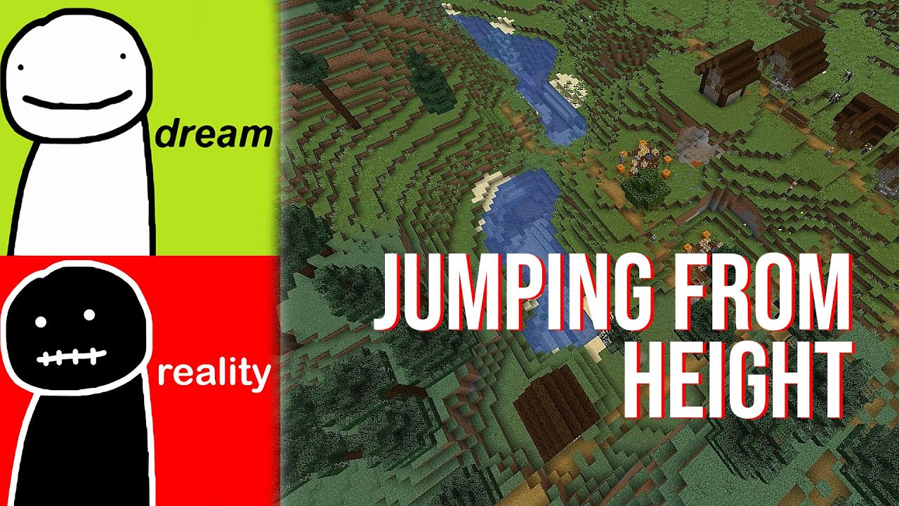 Dream vs Reality Minecraft - Jumping From height - YouTube