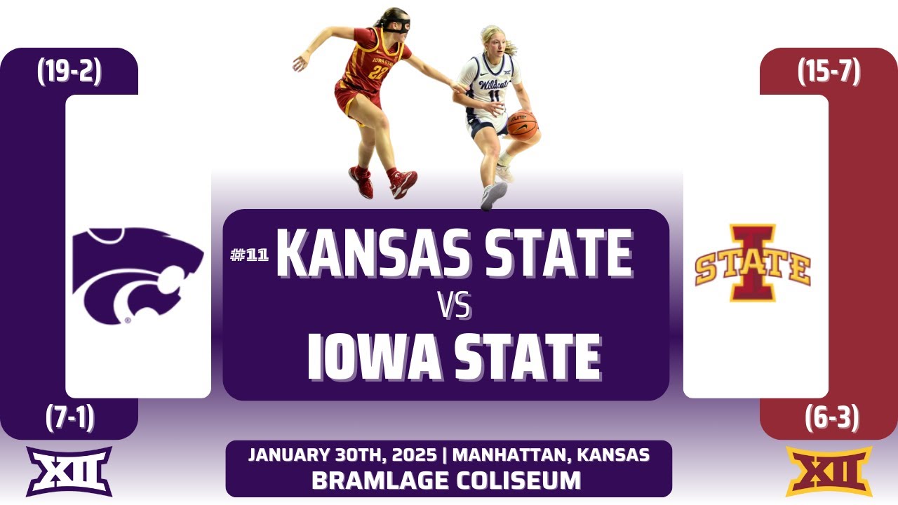 No. 11 Kansas State vs Iowa State | Big 12 | 1.30.25 - YouTube