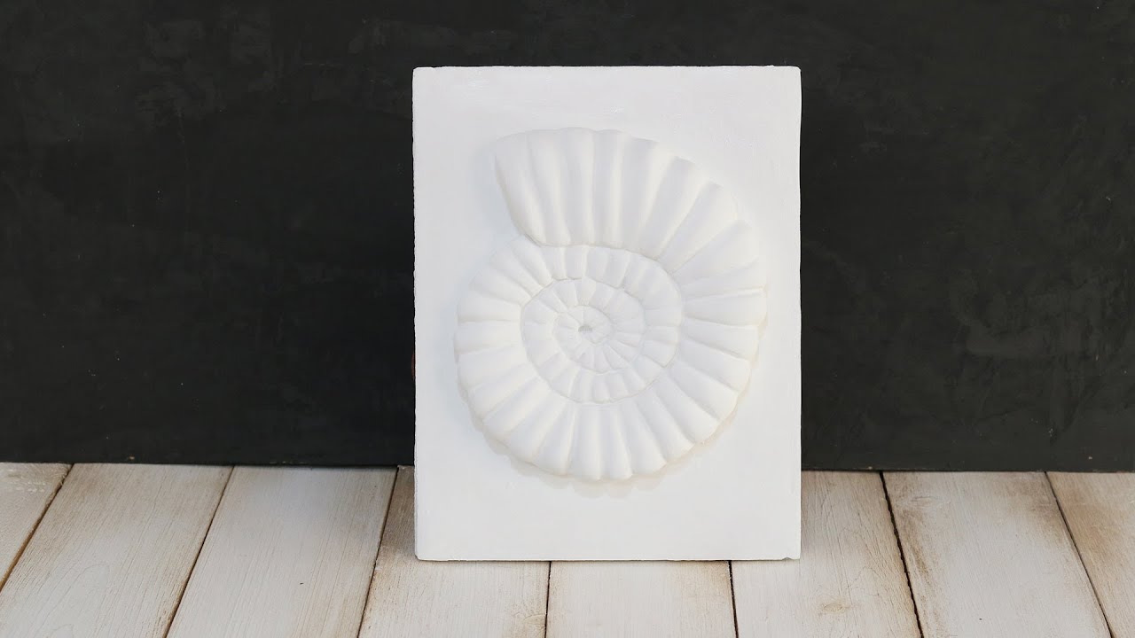 How to make a SHELL with PLASTER ART/Bas_relief - YouTube
