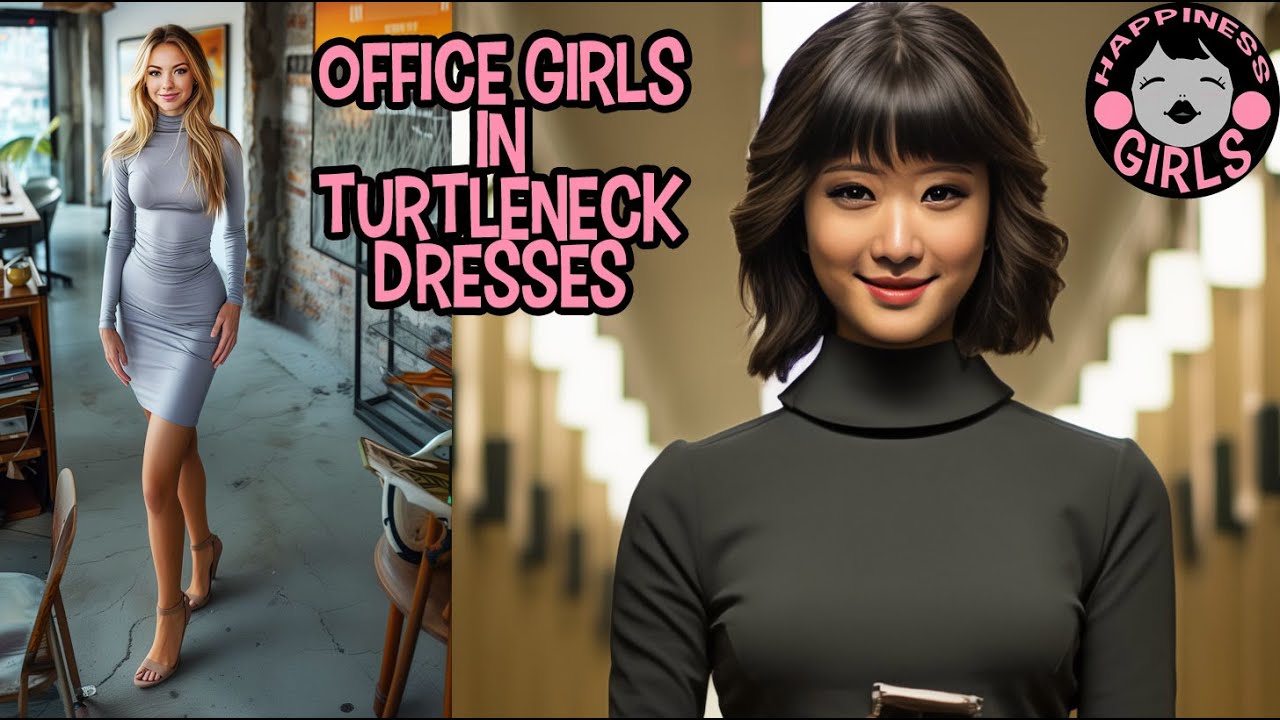 4k AI Art Lookbook Office Lady in Turtlenecks! - YouTube