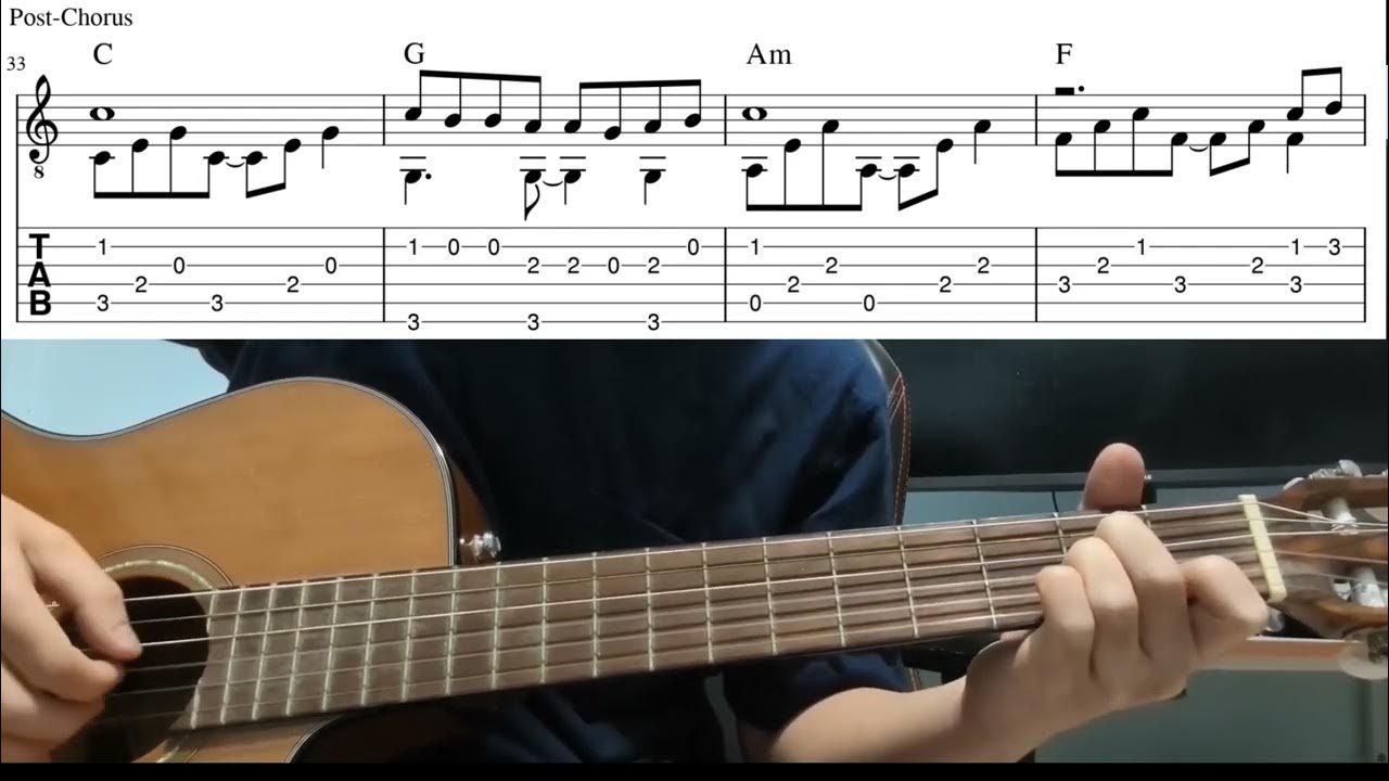 簡單愛 (周杰倫) - 指彈吉他谱 Simple Love (Jay Chou) - Easy Fingerstyle Guitar Playthrough Lesson With Tabs ...