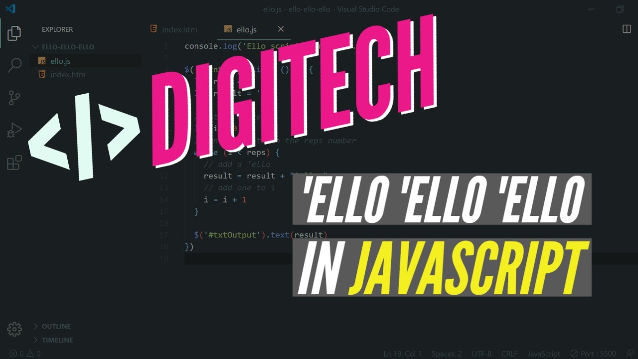 'ello 'ello 'ello in JavaScript - YouTube